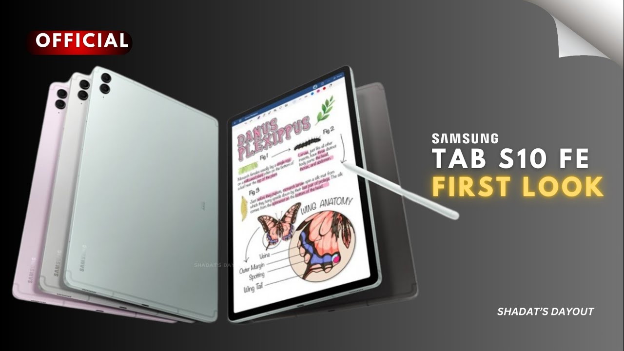 Samsung Galaxy Tab S10 FE First Look FINALLY, IT'S OFFICIAL - YouTube