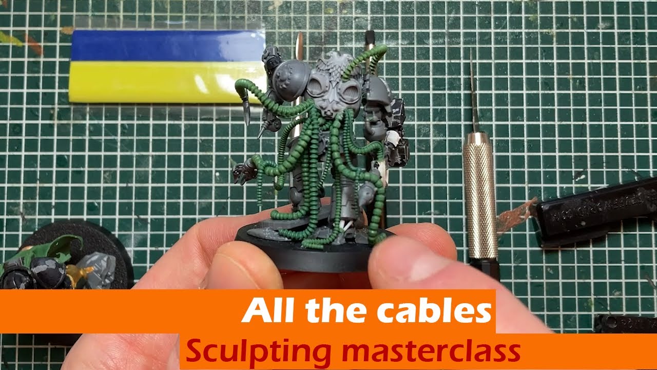 Sculpting greenstuff cables - sculpting / kitbashing masterclass - YouTube