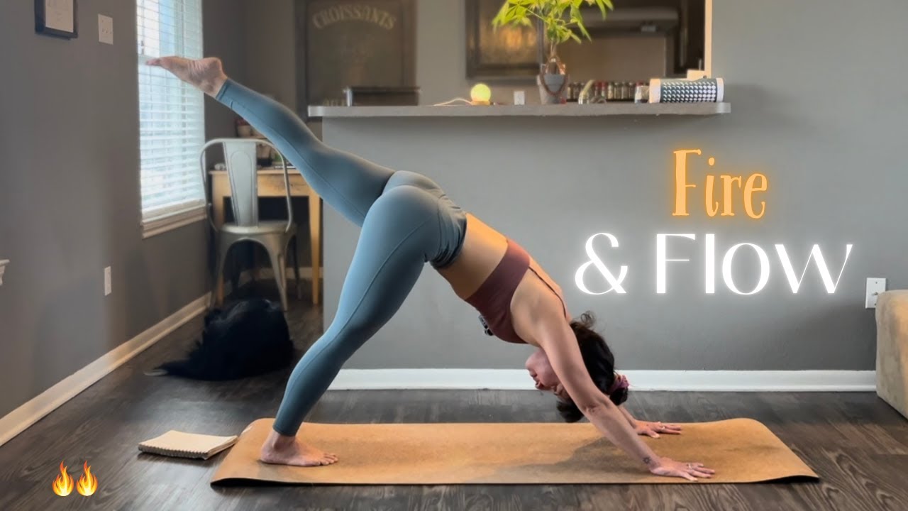 FIRE & FLOW | Yoga Class for Strength & Fluidity in Motion - YouTube