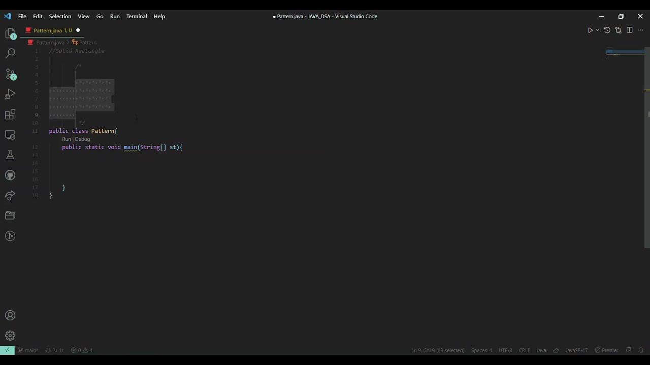 Pattern java JAVA DSA || Solid Rectangle Pattern Problem - YouTube