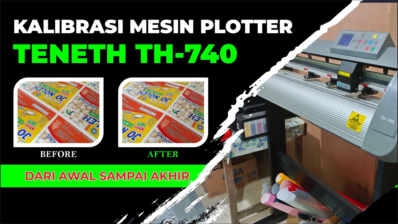 TUTORIAL TENETH TH-740 || KALIBRASI MESIN PLOTTER (Plotter Calibration) - YouTube