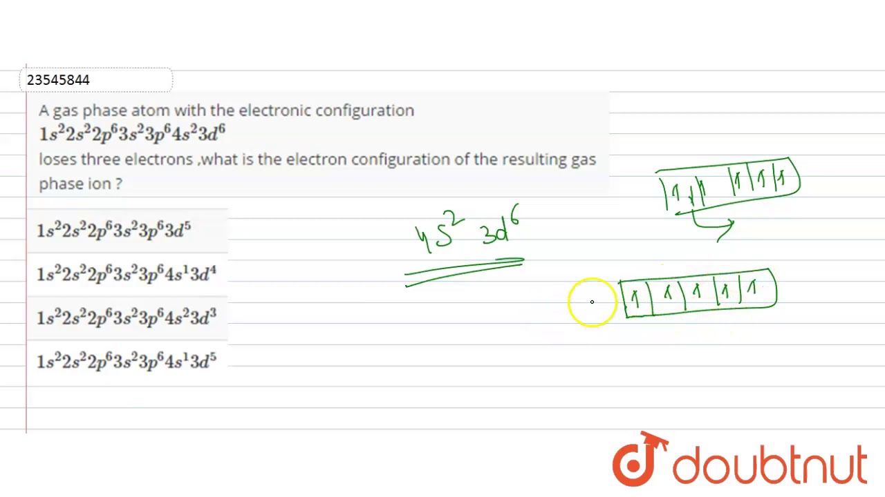 A gas phase atom with the electronic configyartin `1s^(2)2s^(2)2p^(6)3s ...