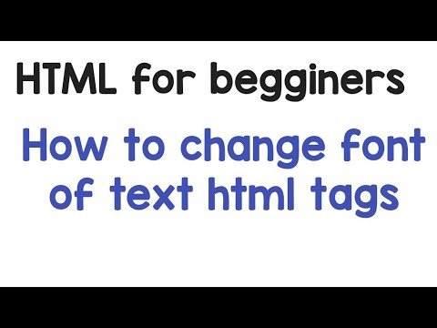 How to change font style of text using html tags//html tags for ...