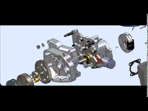 Motore Minarelli su CAD SolidWorks Motor Engine Rendering Politecnico ...