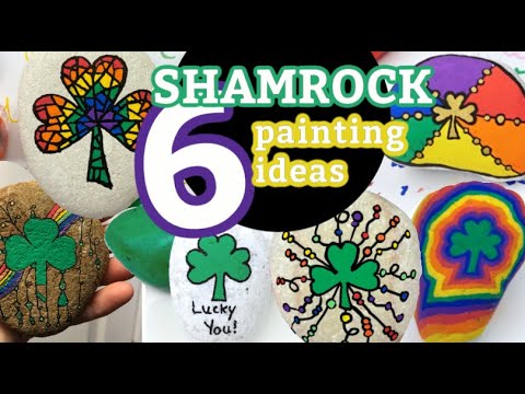 How to Paint Shamrocks 6 Different Designs || St. Patrick's Day Craft ...