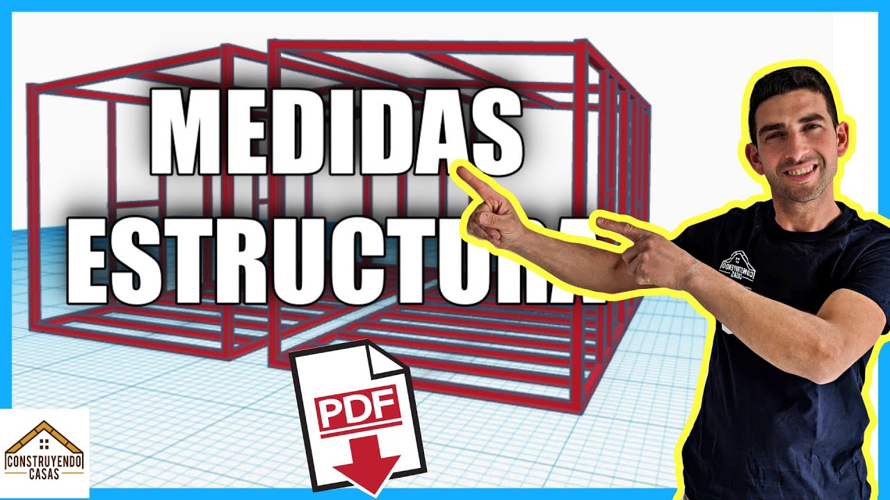 🔶 PLANOS y MEDICIONES de la ESTRUCTURA METALICA de la CASA PREFABRICADA ...