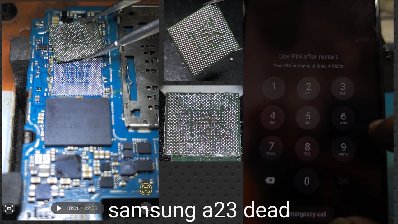 Samsung a23 dead problem done , cpu rebolling problem done - YouTube