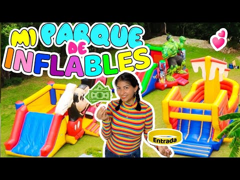 🌈Convierto MI CASA en PARQUE DE INFLABLES 🤑Entrada 100 PESOS ☎️PAQUETE FIESTA Y ➕| CONNY CHANGARROS