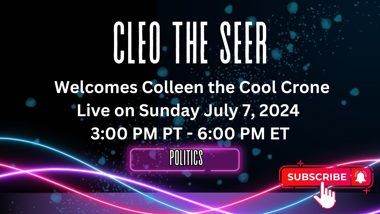Biden, Harris and the RNC. Cleo Welcomes Colleen the Cool Crone Live ...