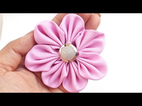 Beautiful Fabric Flower Tutorial - YouTube