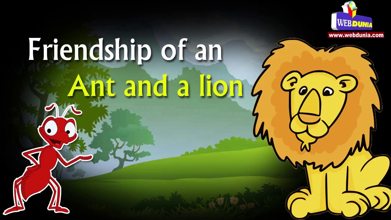 Friendship of an Ant and a lion ||Kids video || kids Story || Moral ...