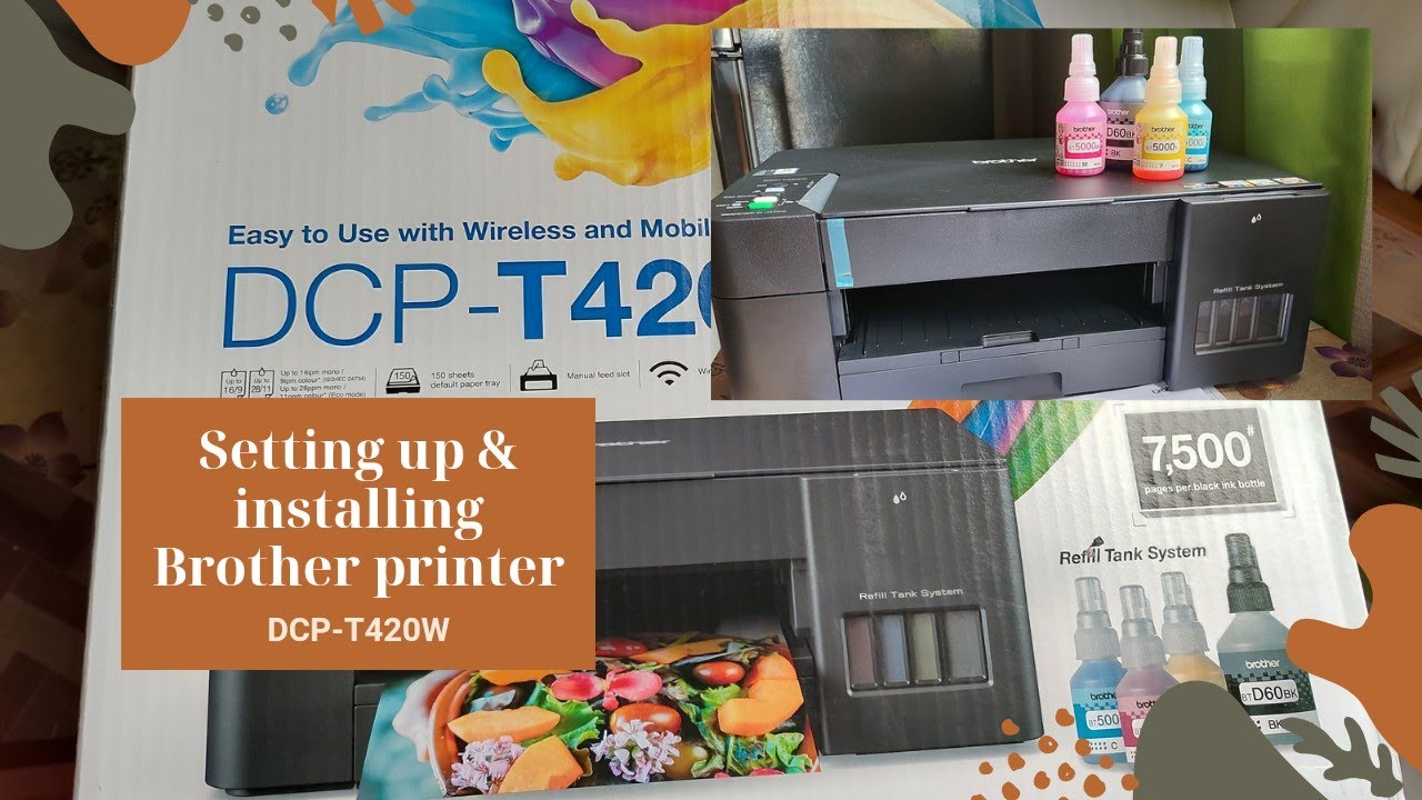 How to set up & install driver Brother DCP-T420W Printer - YouTube