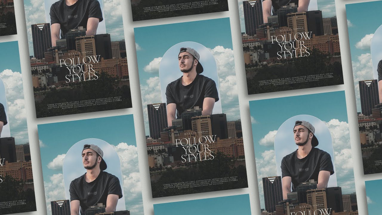 Photoshop Tutorial: Simple poster ad design #54 - YouTube