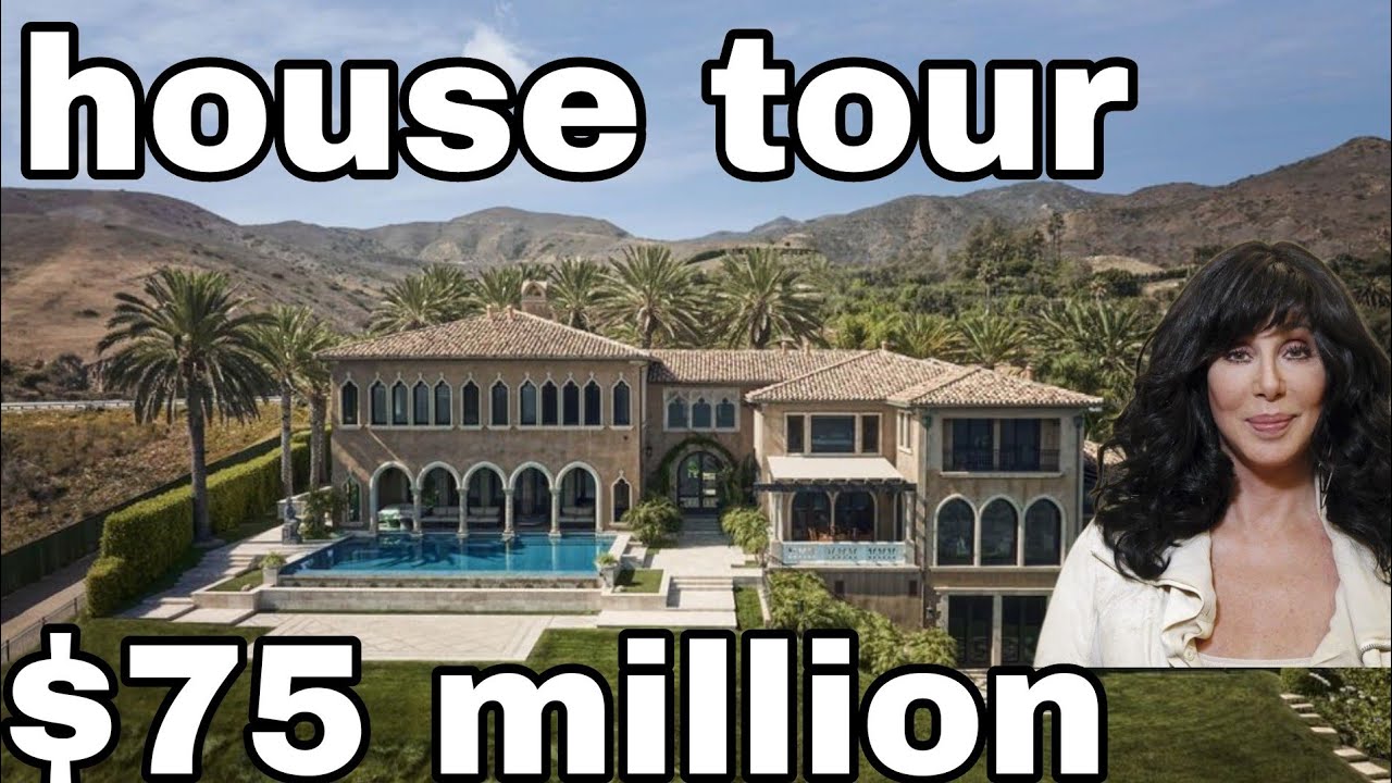 Superstar singer cher house tour Malibu California $75 million - YouTube