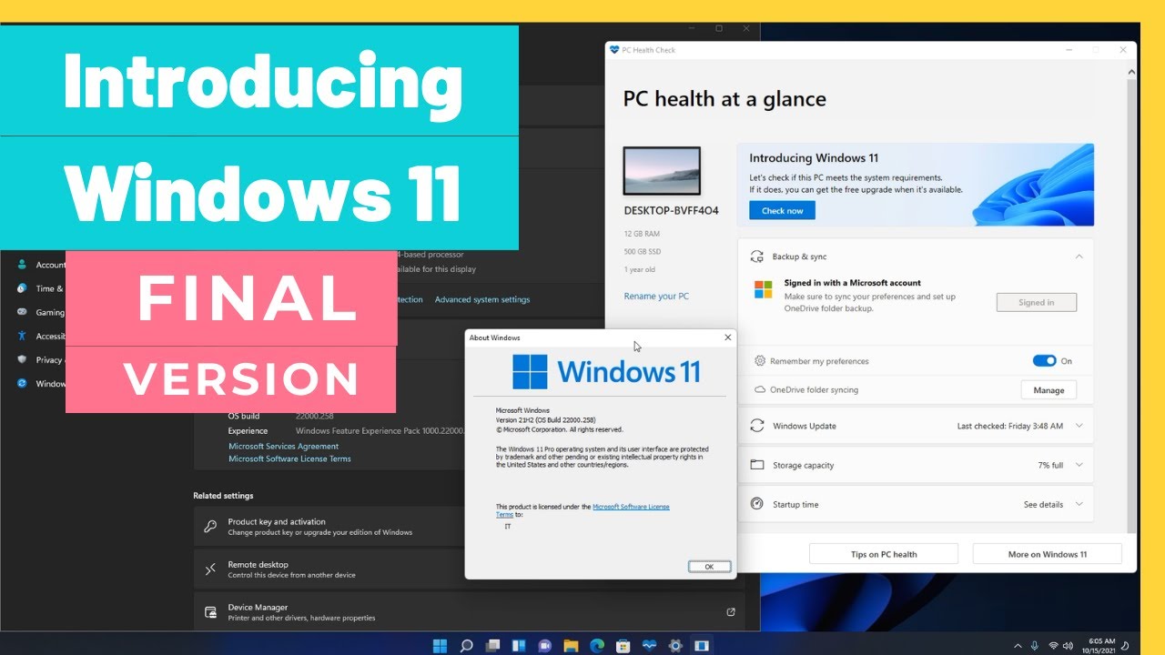 Introducing Windows 11 Final Version - Memperkenalkan Windows 11 Versi ...