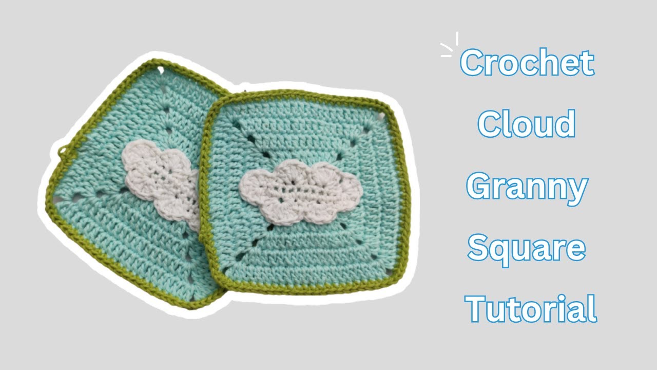 How to Crochet Cloud Granny Square in just 5 min ! - YouTube