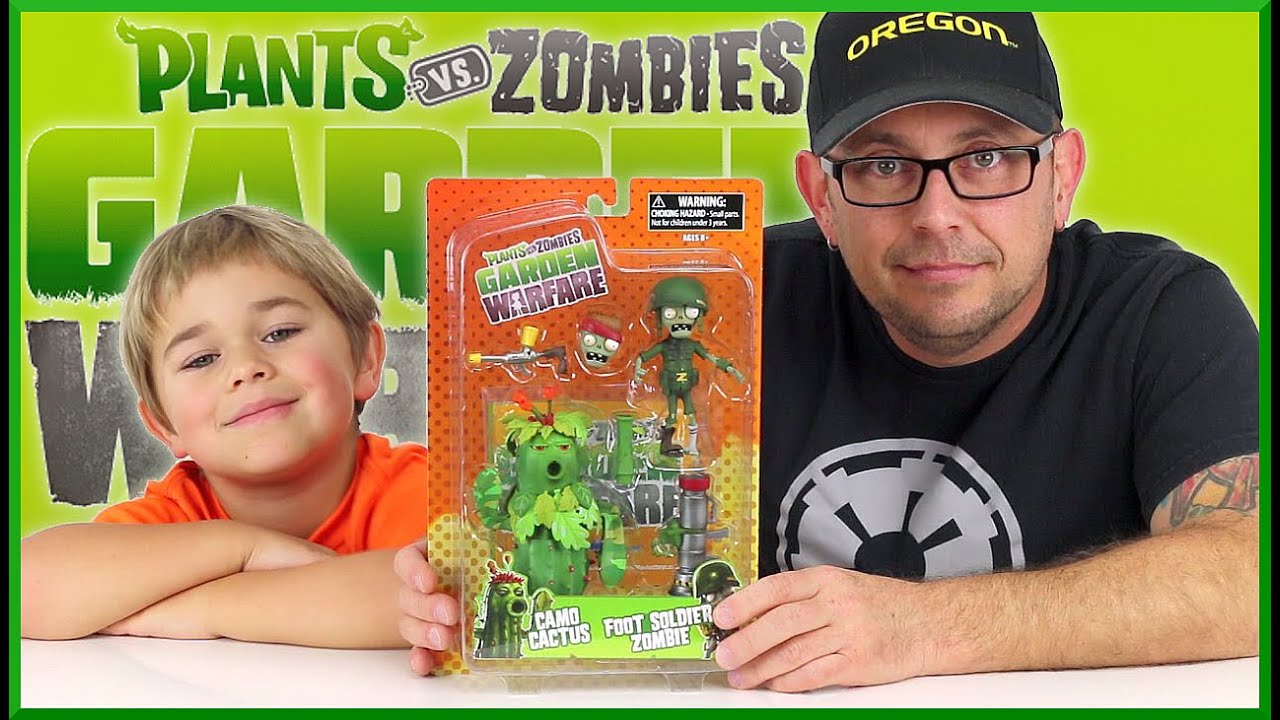 Plants vs Zombies Garden Warfare - Camo Cactus and Foot Soldier Zombie ...