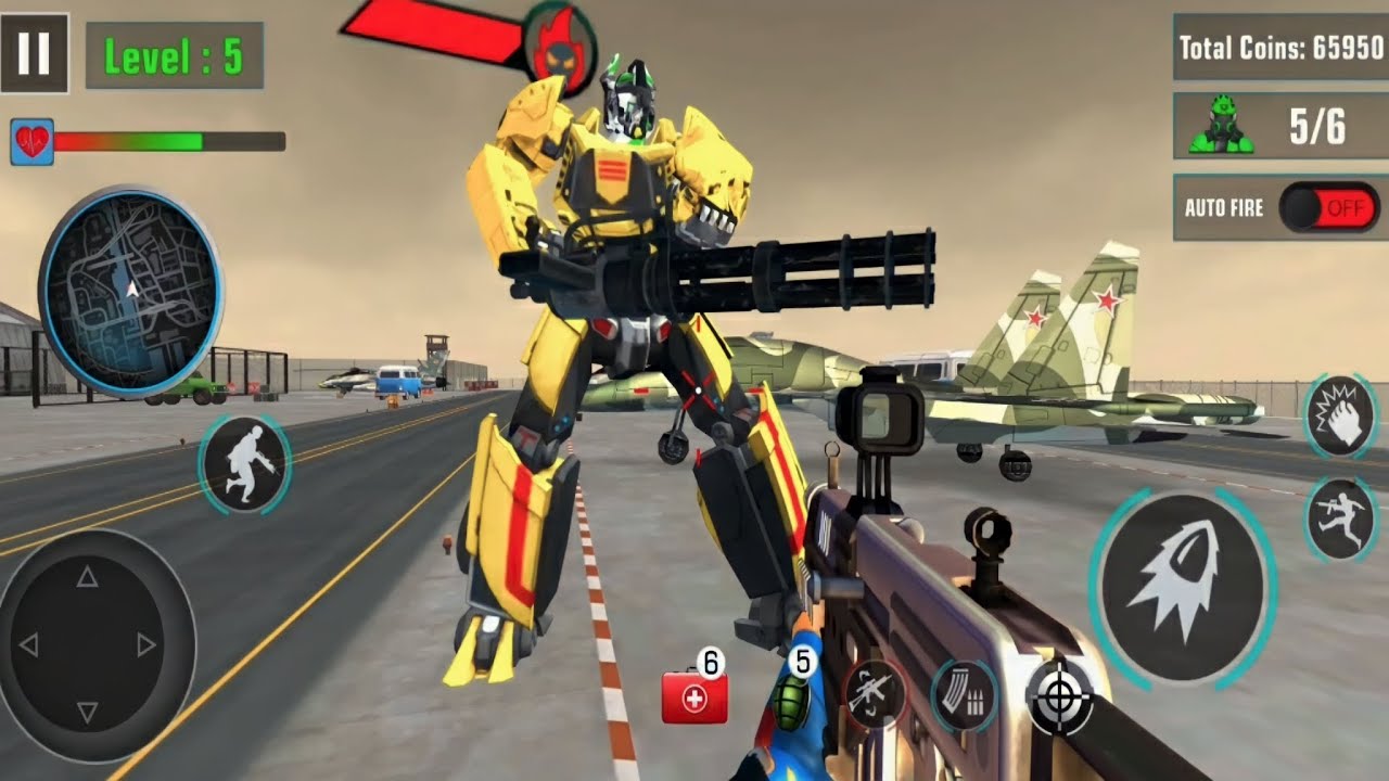 Robot Fps Shooting Games _ Air Force Shooting game _ Android Gameplay ...