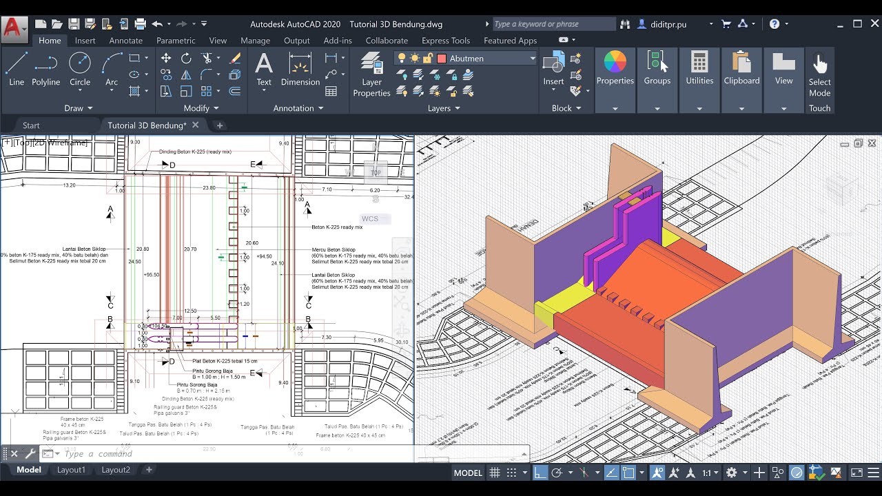4. Membuat Bendung (Selimut Beton dan Beton Siklop) - YouTube
