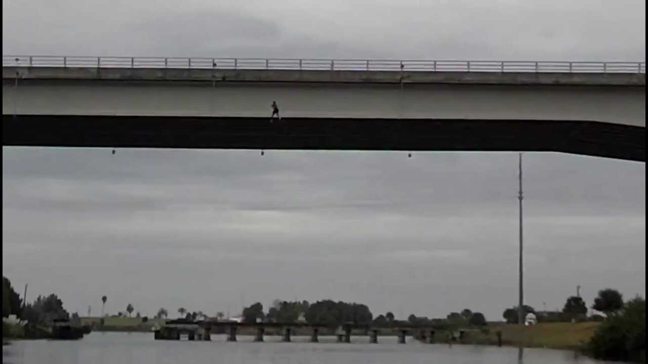 George Alarcon jumping off Moore Haven bridge - YouTube