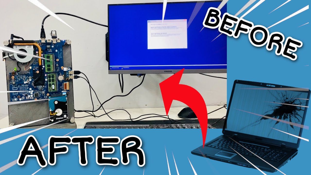 Transforming broken HP Laptop into a PC - YouTube