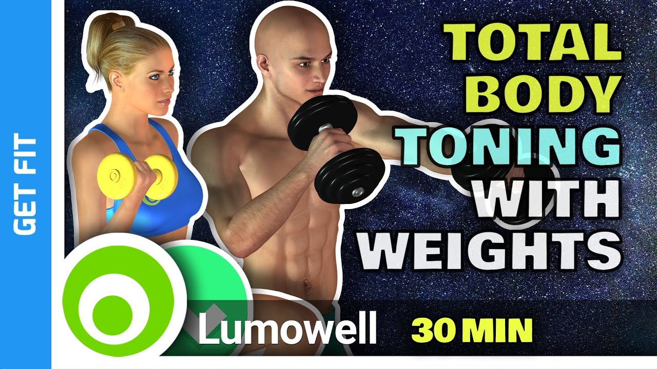 Full Body Toning Workout - With Weights - YouTube