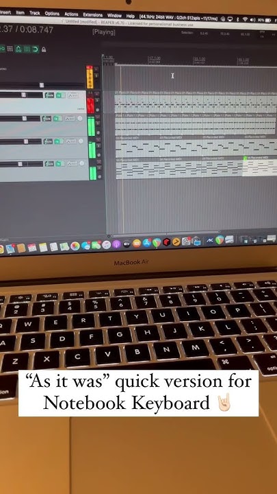 Quick midi version for notebook keyboard using Reaper and Reasons virtual instruments - YouTube