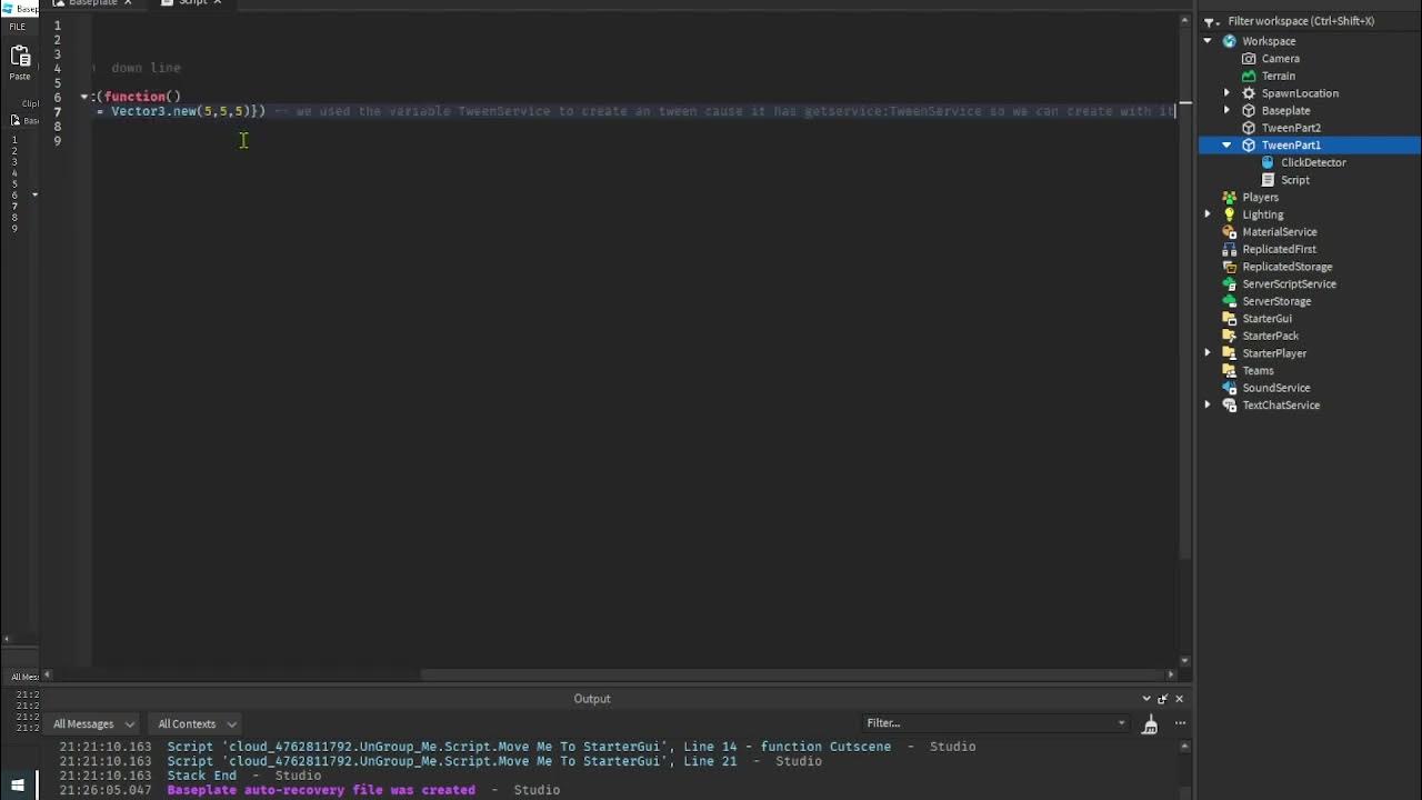 Simple TweenService Script (MOUSE HOVER ENTER & MOUSE HOVER LEAVE) - YouTube