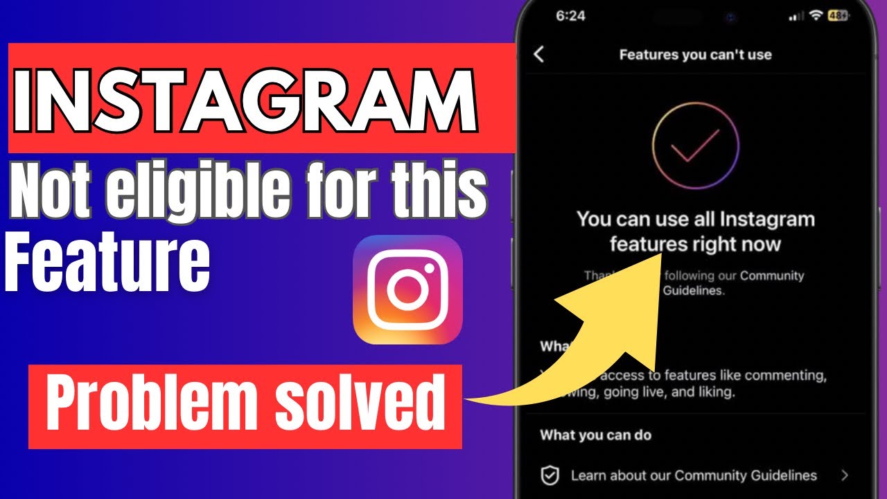 How To Fix You Are Not Eligible For This Feature On Instagram | Not ...