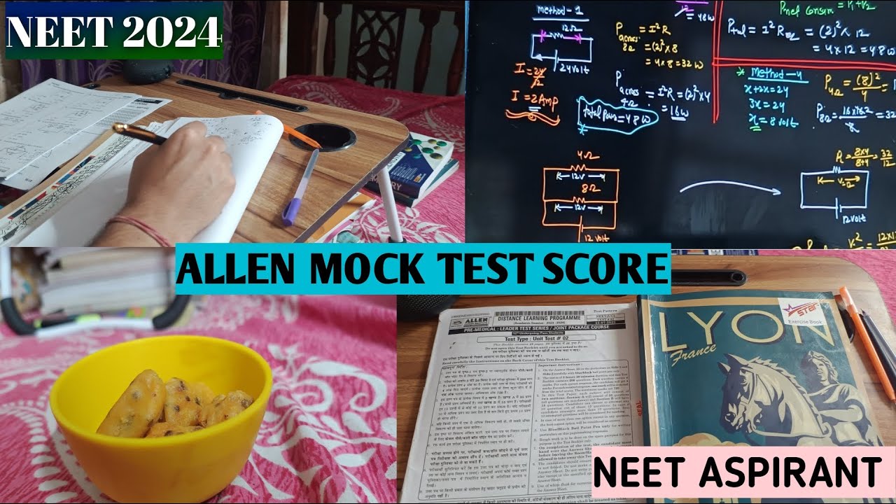ALLEN MOCK TEST SCORE📝 | PW YAKEEN 2.0 | STUDY VLOG | #neet #neet2024 # ...
