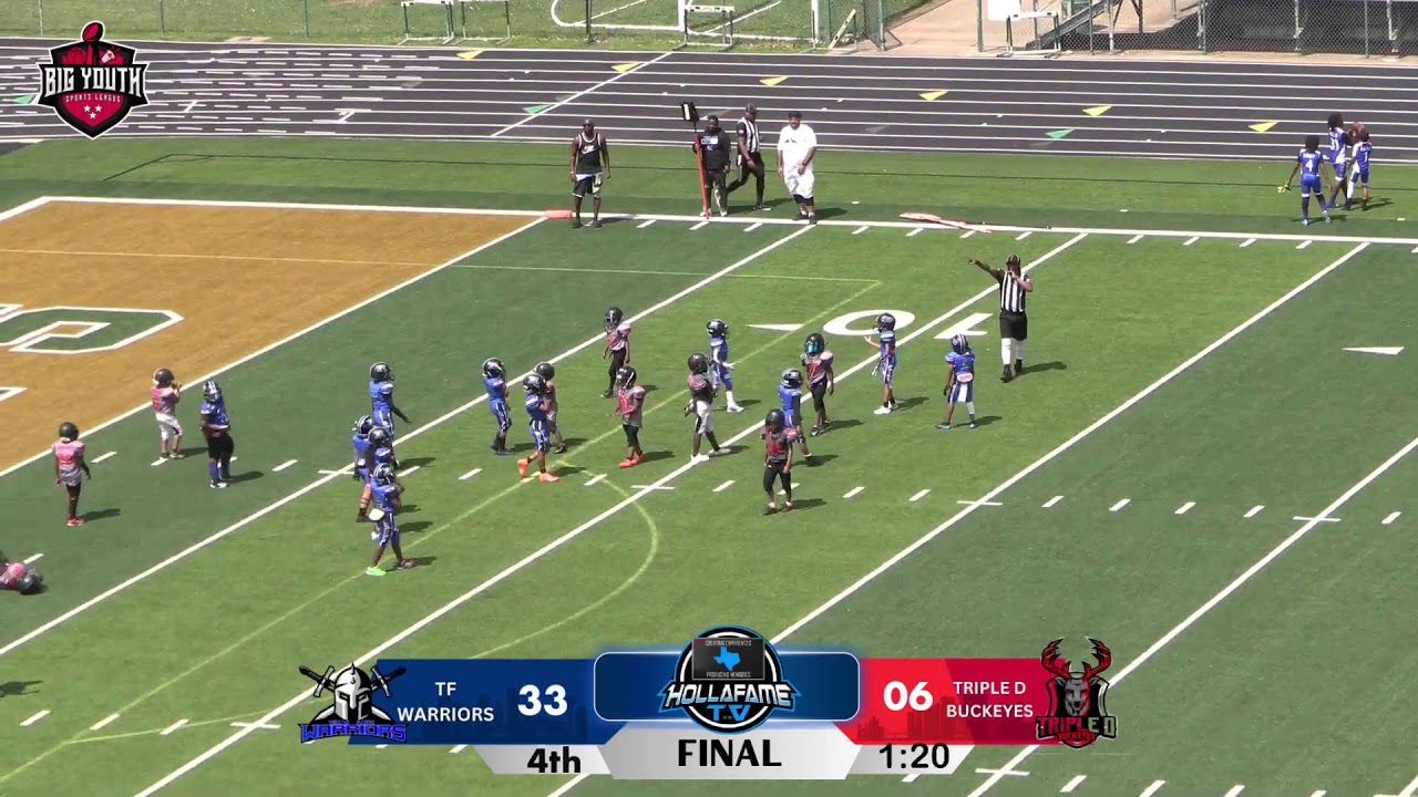 TEXAS FAITH WARRIORS VS TRIPLE D BUCKEYES 8u BYSL SPRING TACKLE - YouTube