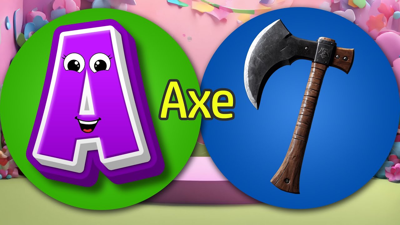A is for Axe, ABC Phonics Song - Toddler Learning Songs, Nursery Rhymes ...