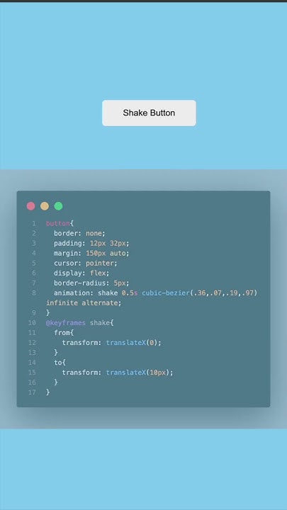 Creating Shake Button By Using Html And Css Html5 Css Htmltutorial Progmasters Youtube
