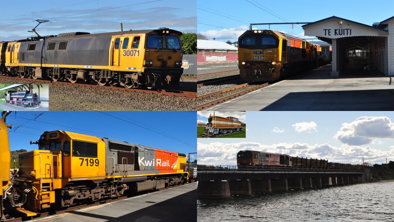 KiwiRail Diesel and Electric Locomotives in Hamilton, Te Kuiti ...