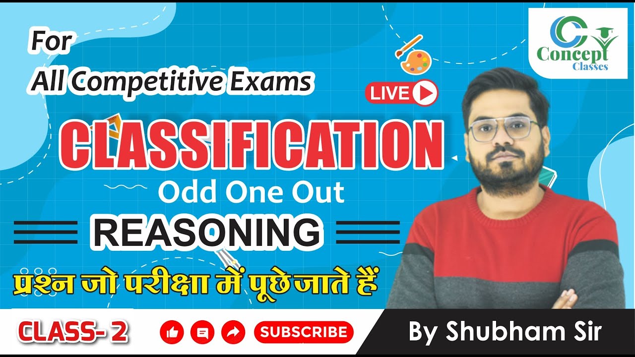 Classification Class 2 | Odd One Out | #reasoning #classification #ssc ...