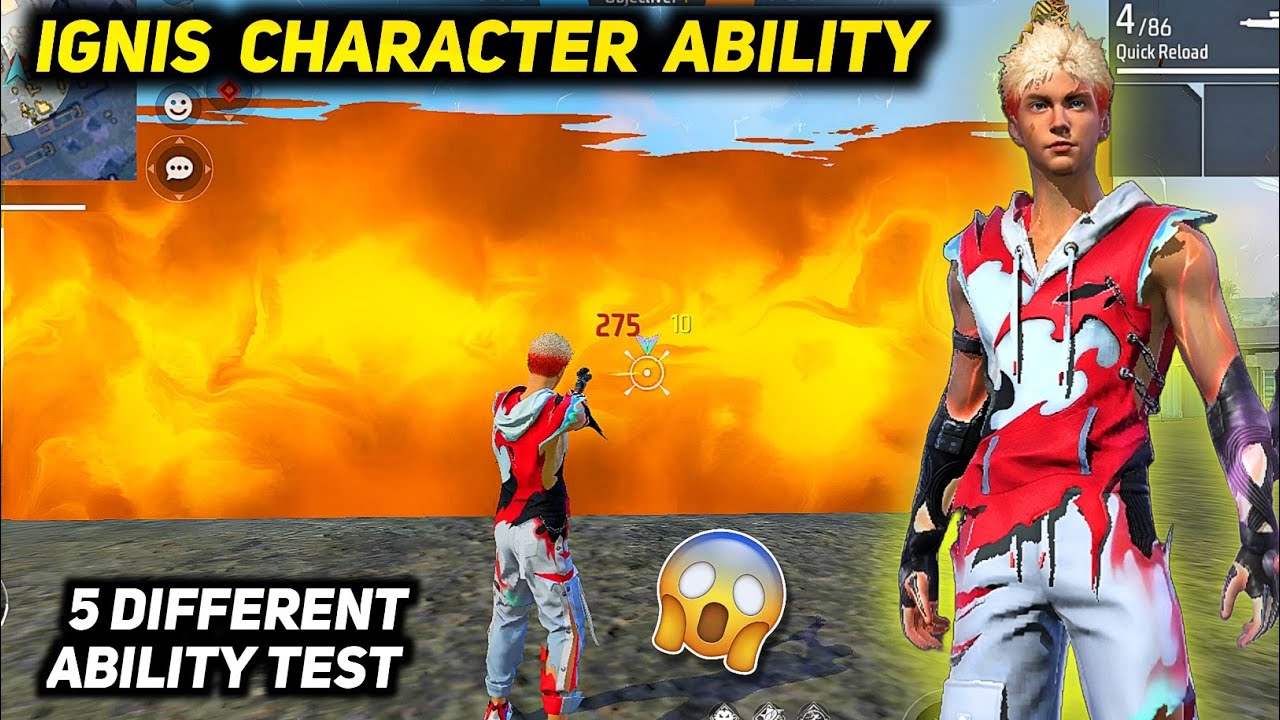 Ignis Character Ability | Free Fire New Character Ability Test ...