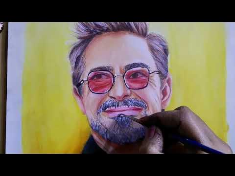 Part - 2 Tony stark drawing with colour pencils// How to draw tony ...