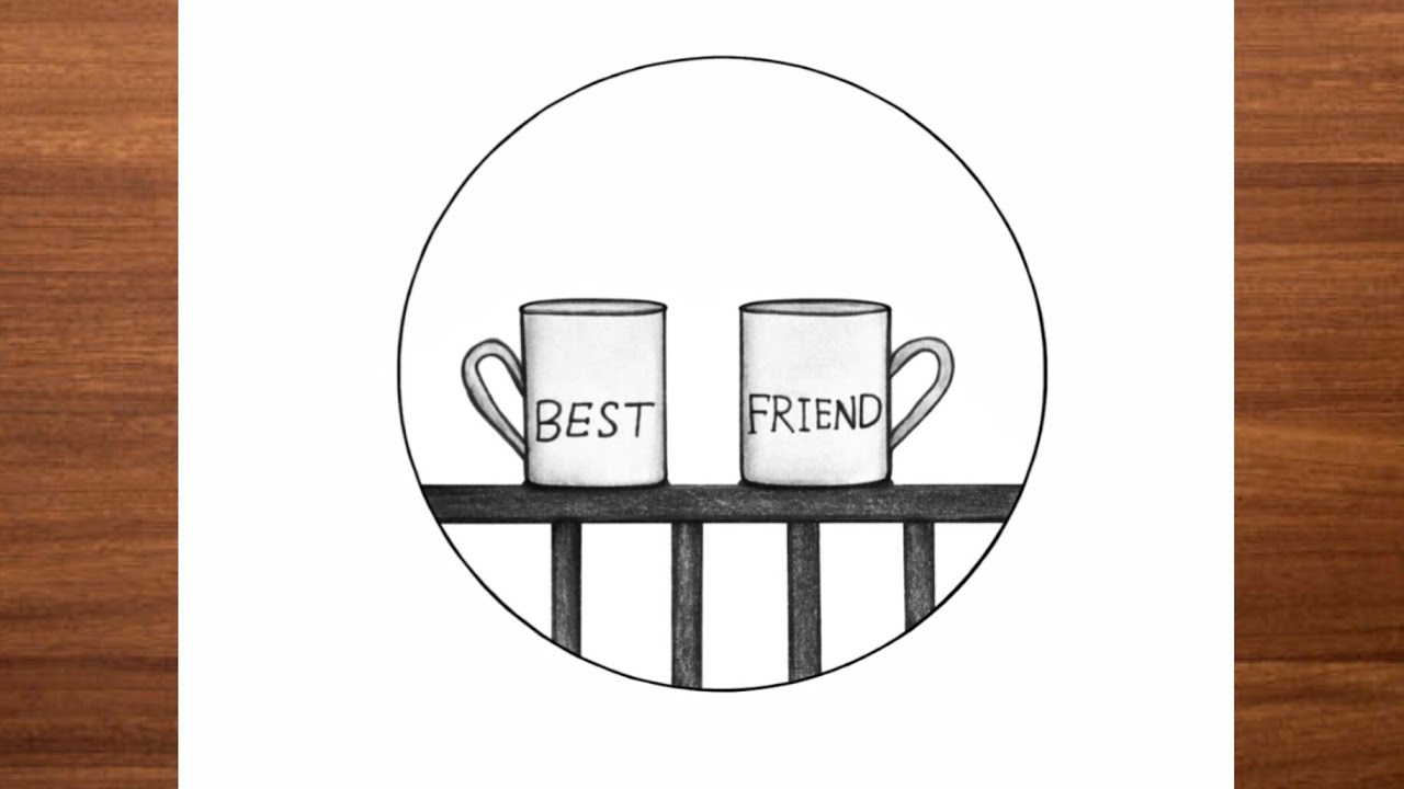 ☕ Best Friends Forever – A Simple Pencil Sketch of Friendship Easy ...