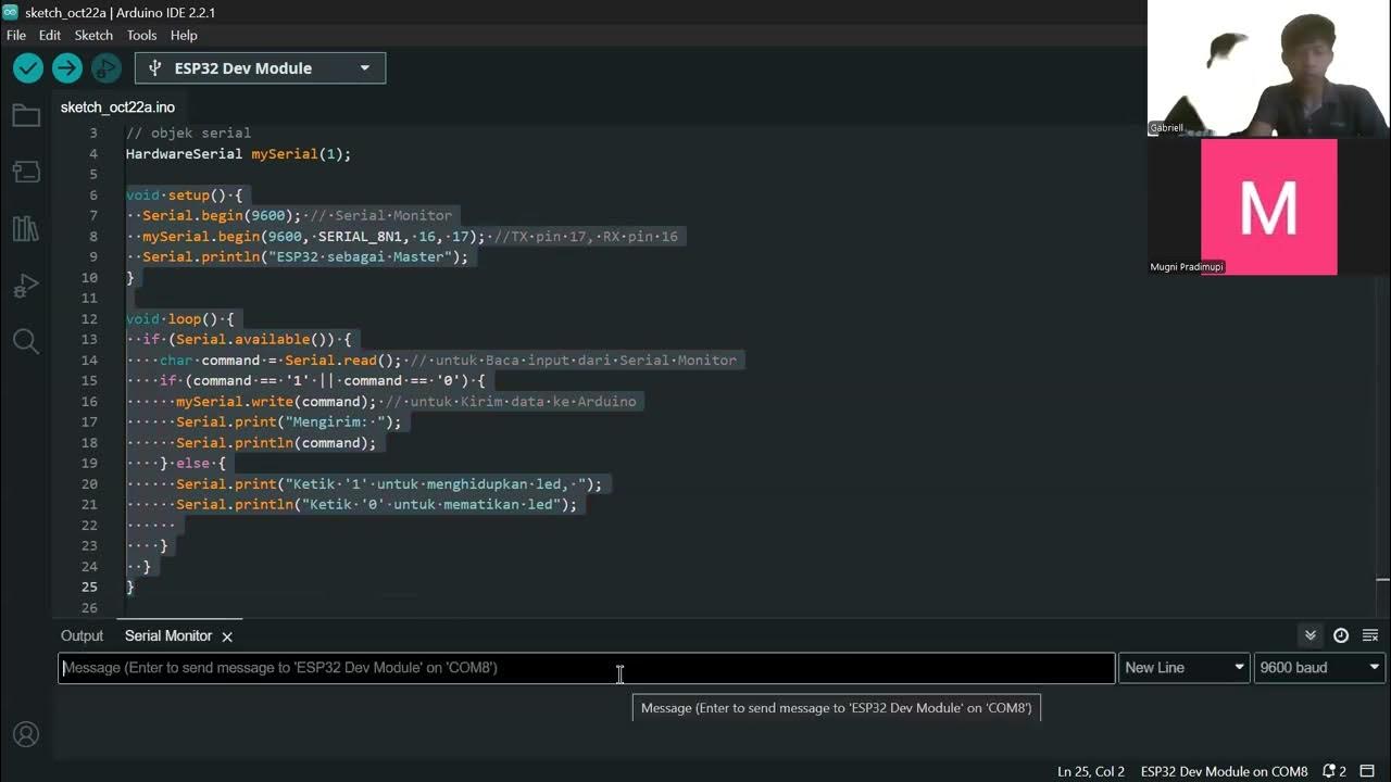 KOMUNIKASI SERIAL UART Menggunakan ESP32 dan Arduino - YouTube