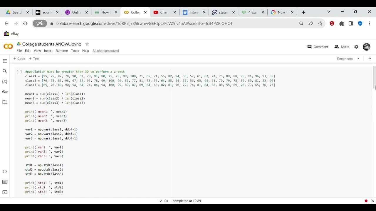 Perform ANOVA using statsmodels and scipy - YouTube
