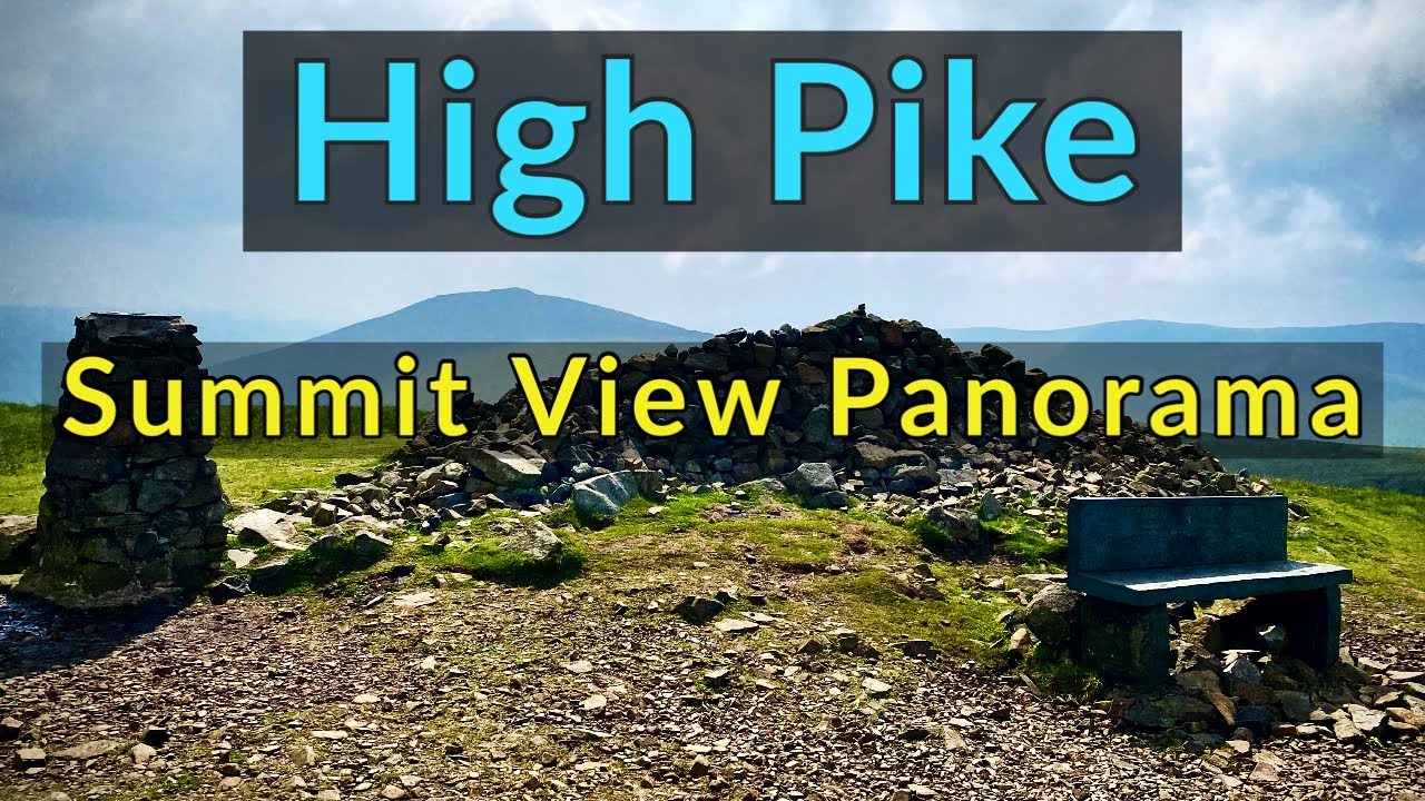 High Pike (Caldbeck) : Labelled Summit View Panorama - Lake District ...
