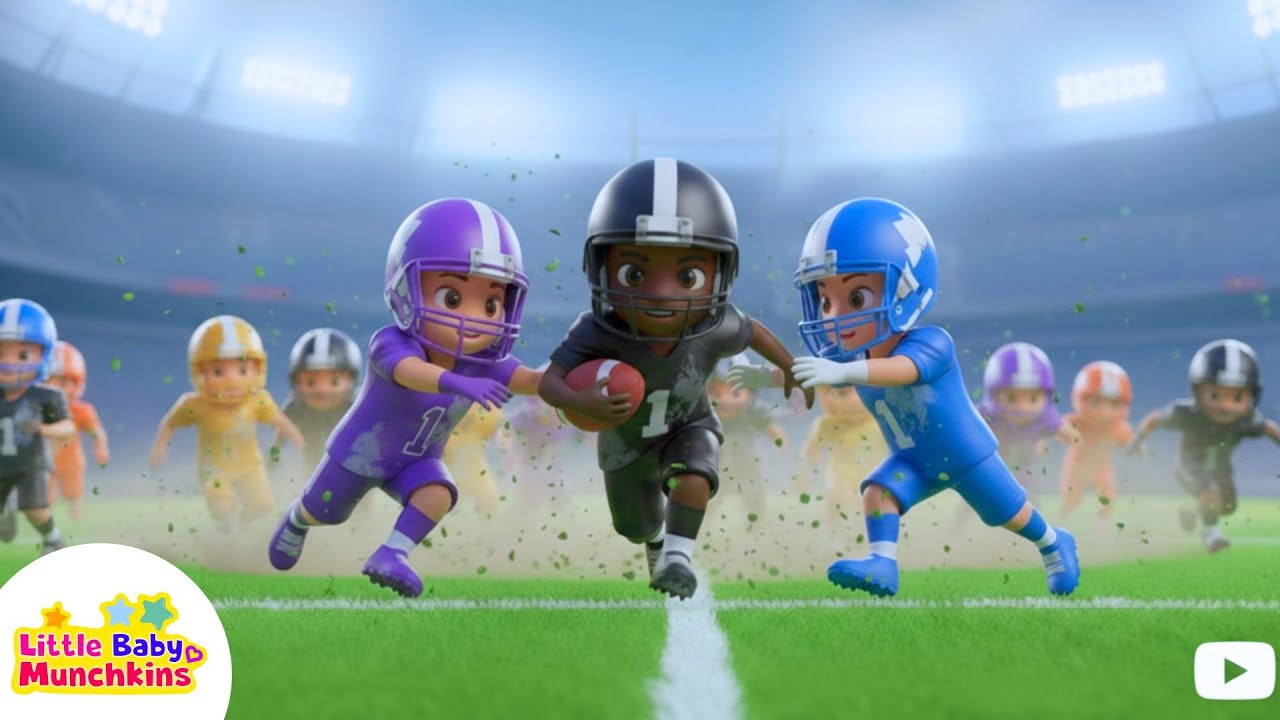 Colors Football Playoff For Kids | Football Season Kinder Rhymes ...
