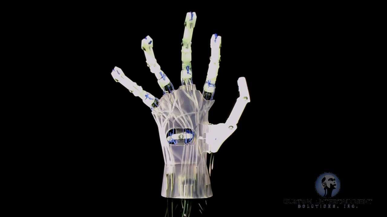 DYN Hand Robotic Animatronic Artificial Hand - YouTube