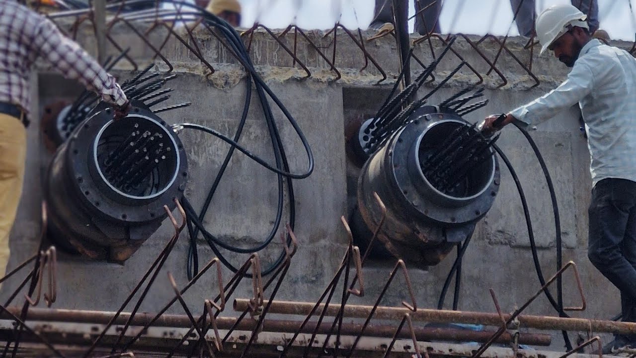 Post Tensioning of Voided Slab.....lI MULTIPULL JACK STRESSING I How to ...