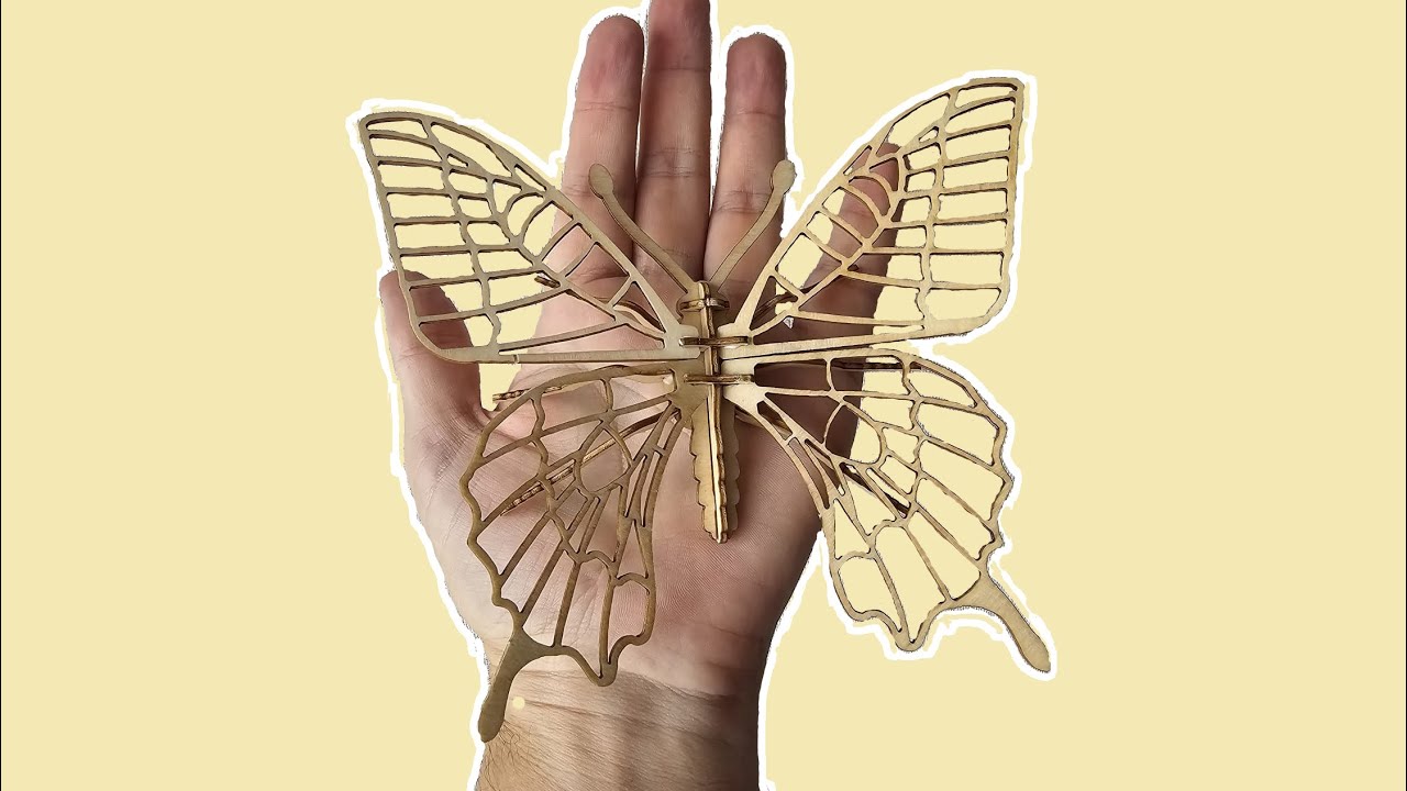 Making a Butterfly (Wooden Model) - YouTube