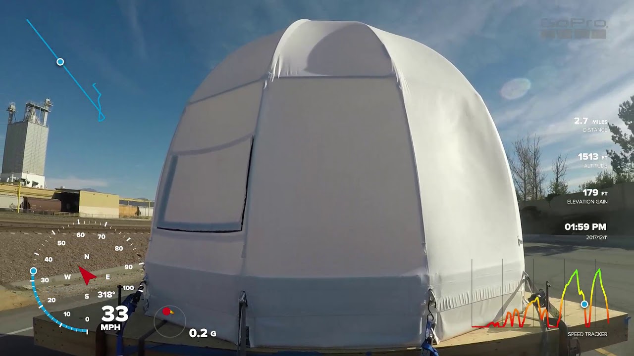 Portable Radome performance at 85 MPH - YouTube
