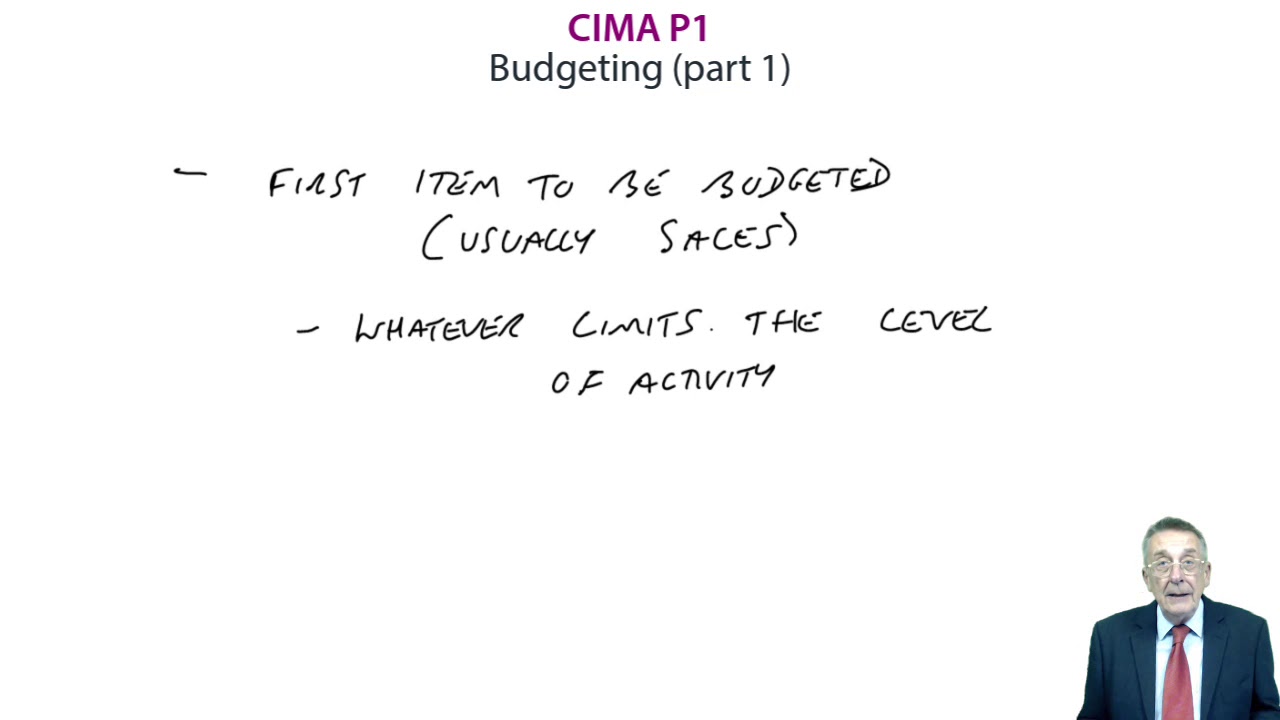 Budgeting Objectives, The preparation of budgets - CIMA P1 - YouTube