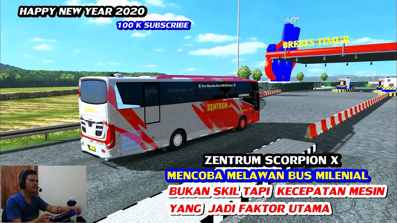BUS ZENTRUM KEWALAHAN MENGEJAR BUS MILENIAL DI TOLL TRANS JAWA - YouTube