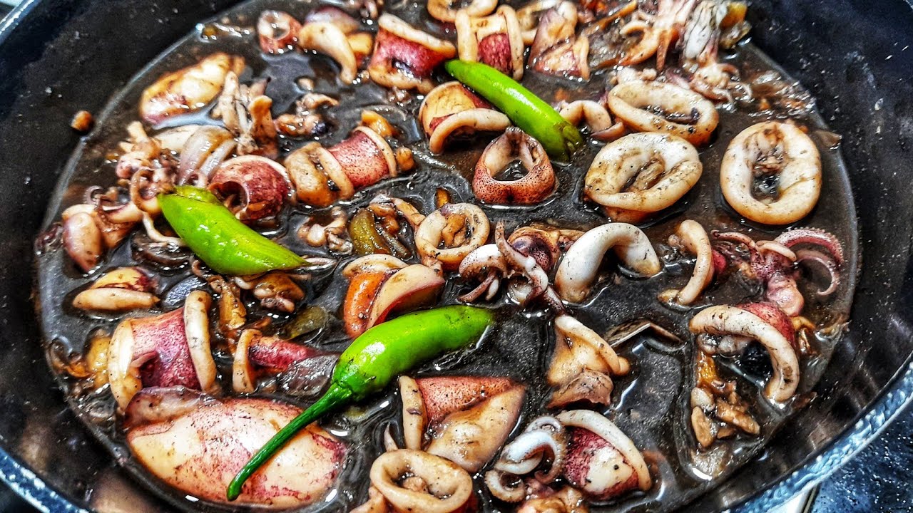 Easy Squid recipe|Adobong Pusit | Mydish Karte - YouTube