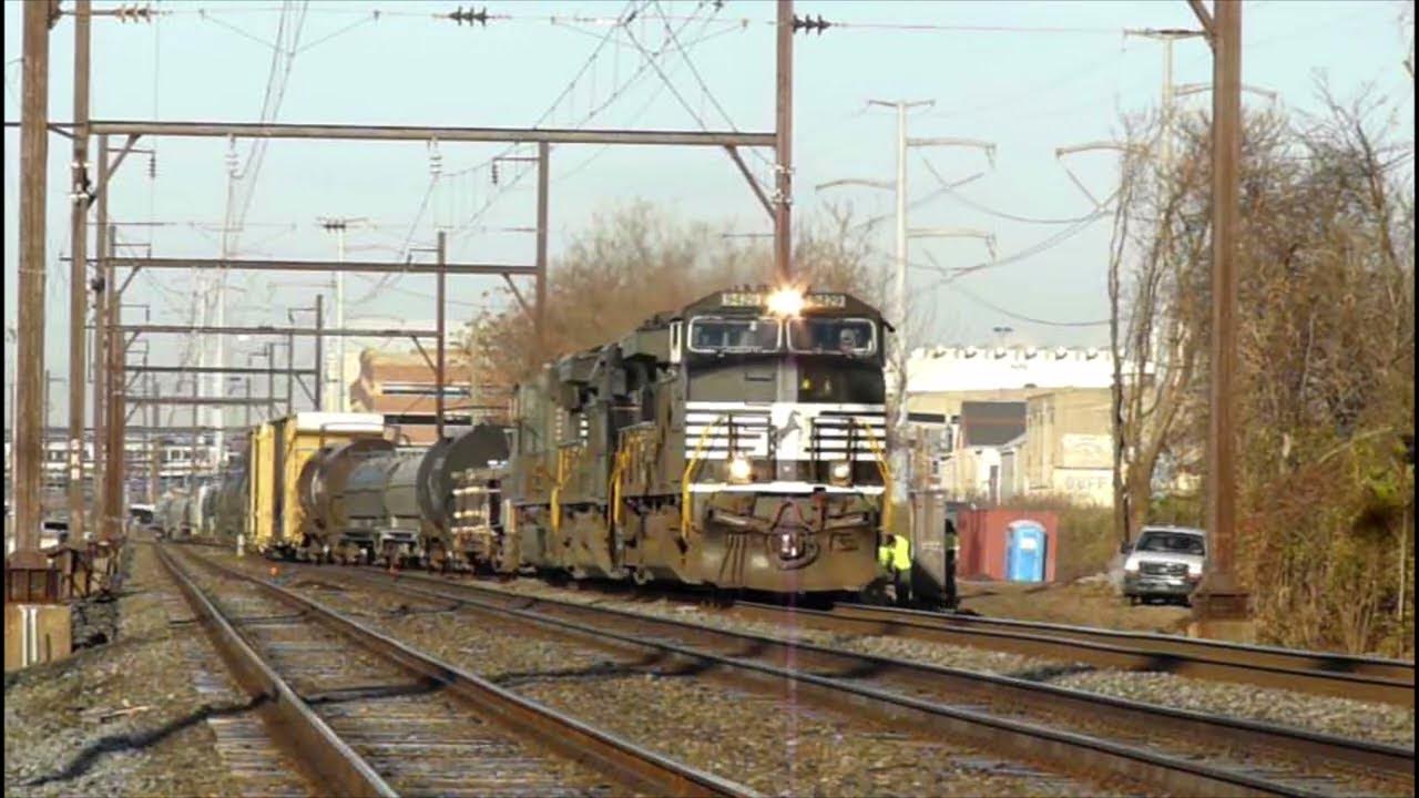 20131121P November 21 2013 NS 14G C40-9W C40-9 SD70M H84 SD70 N21 Norristown PA Morrisville Line ...